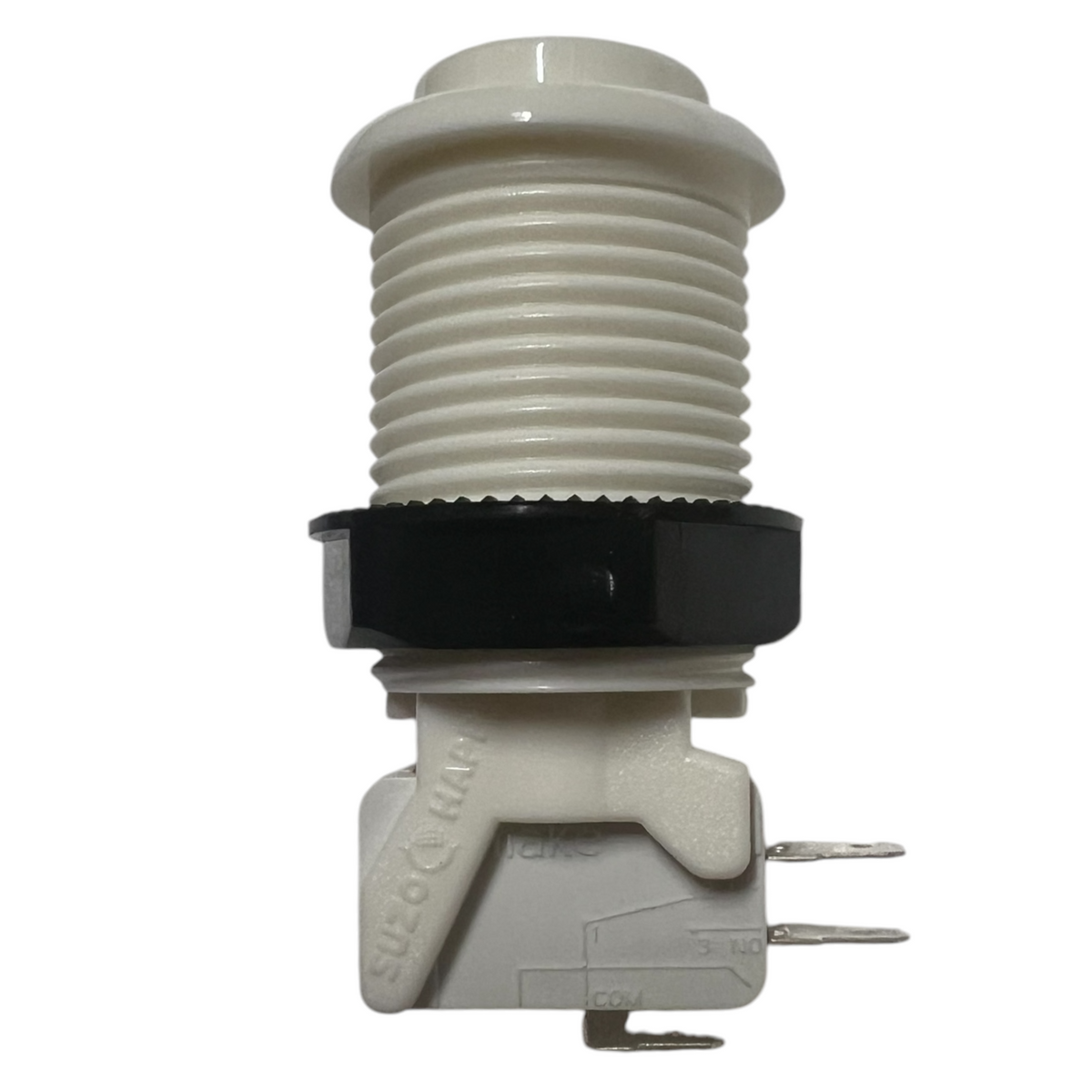 Happ White Pushbutton with Horizontal AceMaker Microswitch – Austin Amusements