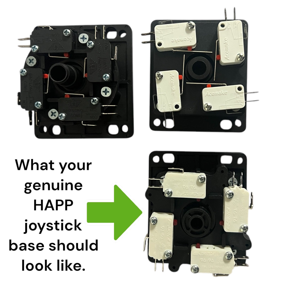 Geniune SUZO-HAPP Joysticks & Non Branded HAPP "Style" Joysticks ...