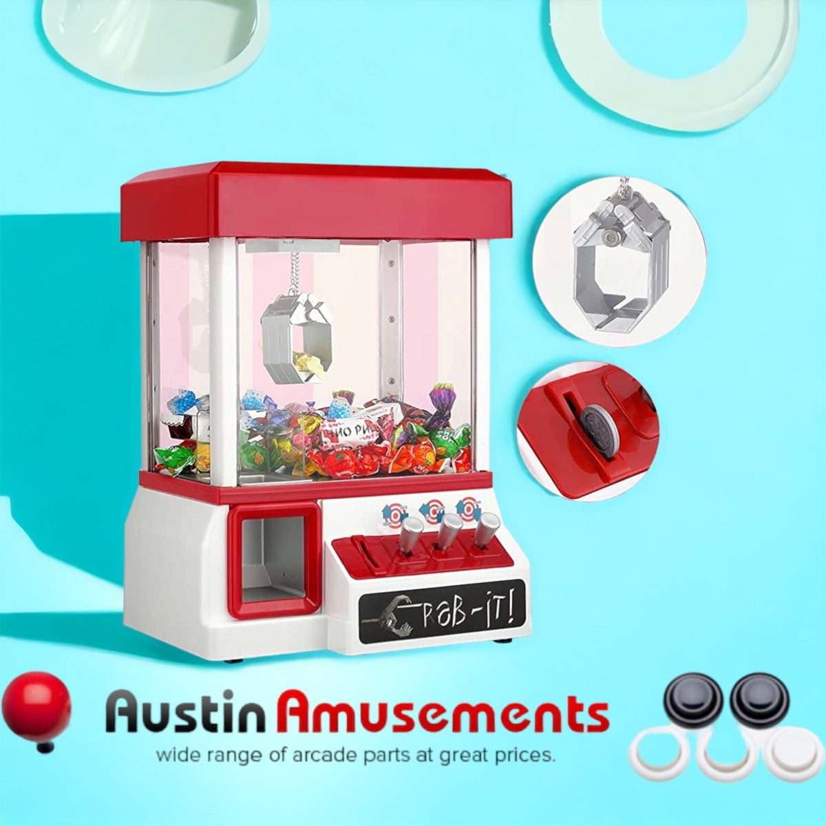 Carnival Style Arcade Claw Candy Grabber Prize Machine – Austin Amusements