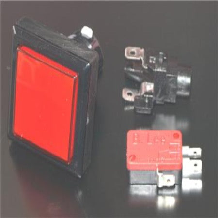 Square Button With LED Light & MicroSwitch Red – Austin Amusements