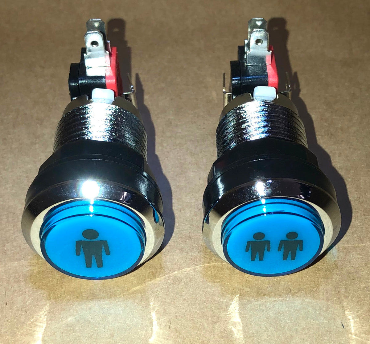 Player 2 Black Arcade Button and BLEE Micro switch – Austin Amusements